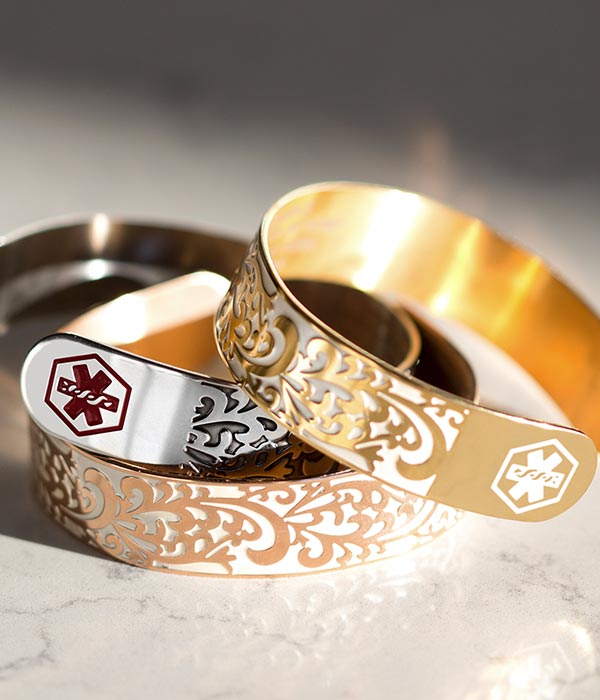 Men's Custom Engravable Medical Alert Jewelry | Lauren's Hope