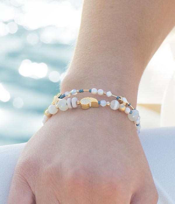 Cedar Beaded Stretch Tiger’s Eye Medical ID Bracelet – Green & Gold ...