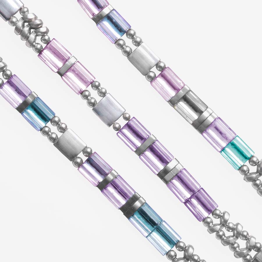 Medical Alert Bracelet Pixie Silver and Pastel Beaded Bracelet