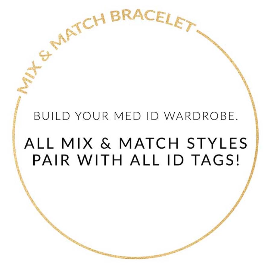 Key West Beaded Stretch Medical Alert Bracelet
