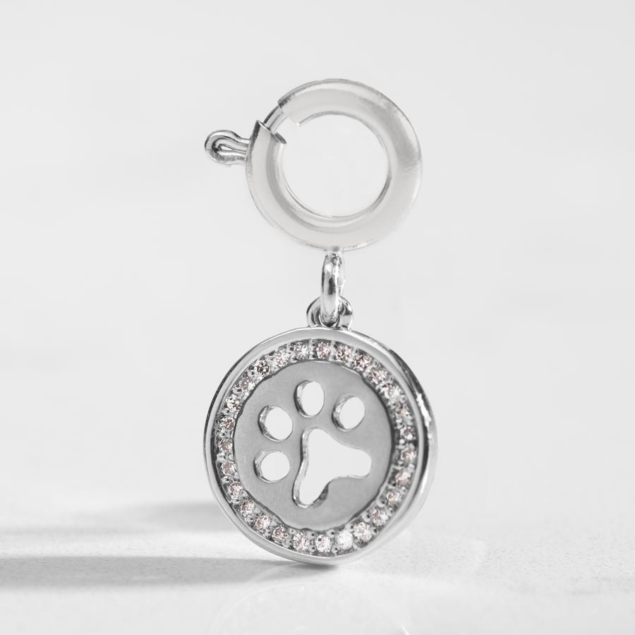 Chic Silver Paw Charm for Pet Lovers