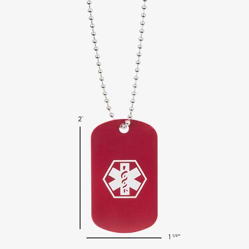 Men's Custom Medical Alert Dog Tags | Lauren's Hope
