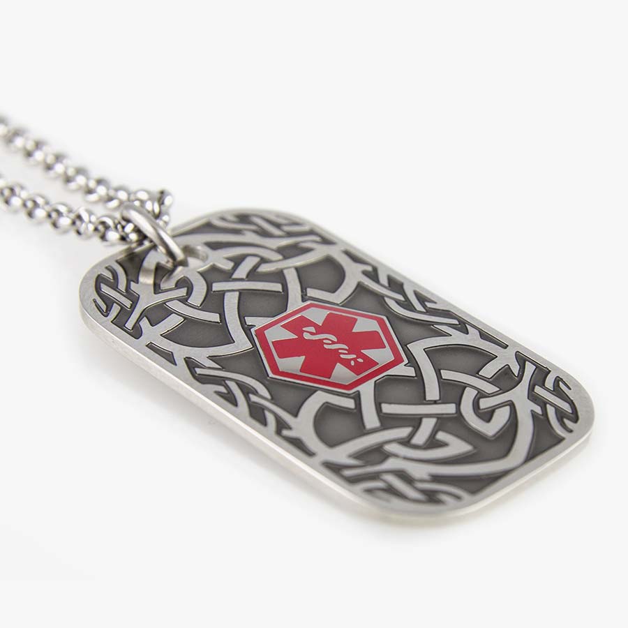Antique Stainless Medical ID Dog Tag | Lauren's Hope