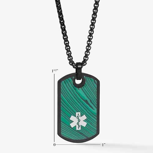 Men's Custom Medical Alert Dog Tags | Lauren's Hope