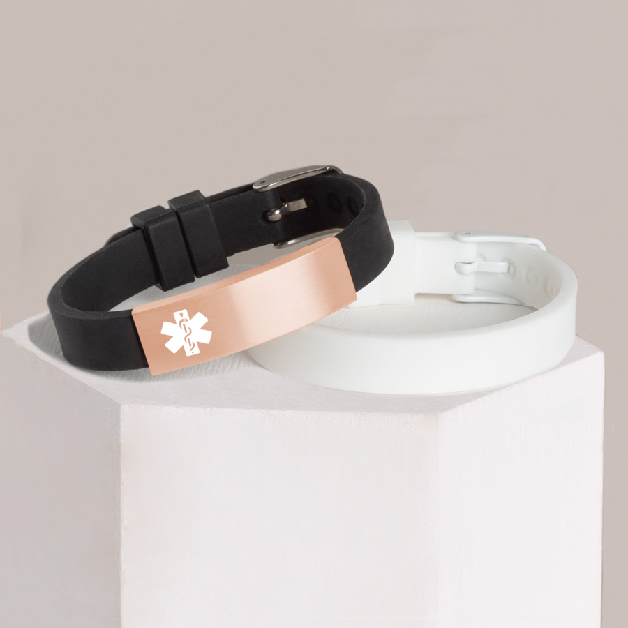 ActiveWear Fit Med ID Bundle in Rose Gold with White and Black