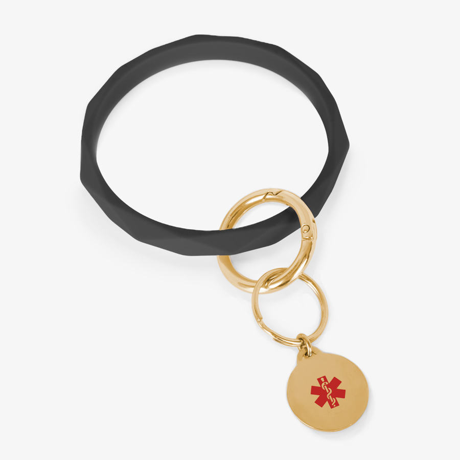 Kaia Medical ID Key Ring in Black